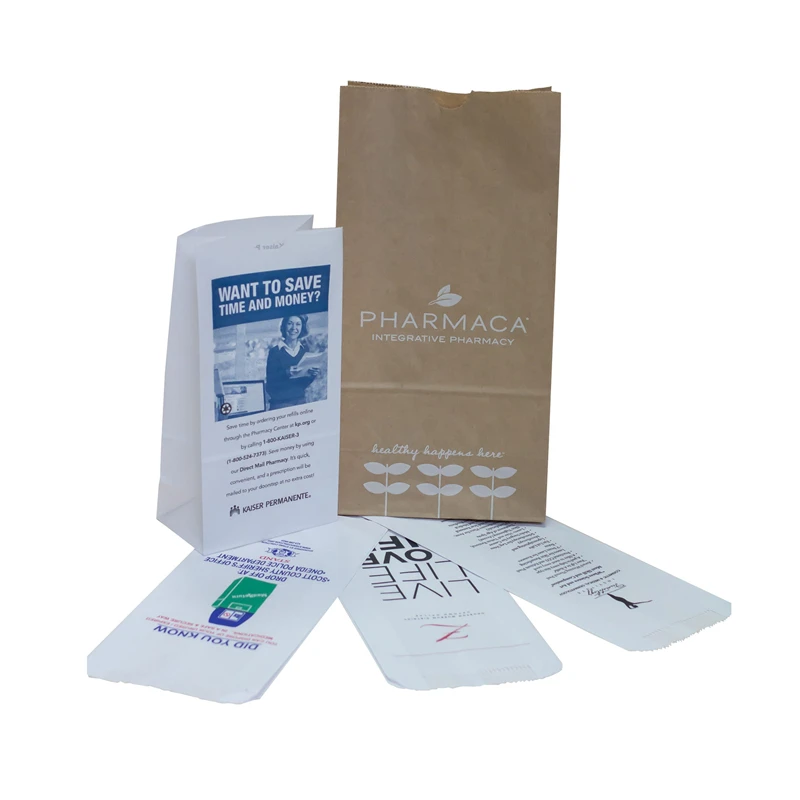 Custom Packaging Paper Bag - Pharmacy Prescription Pill Paper
