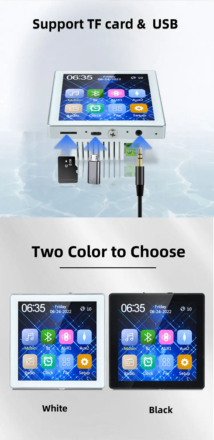 Bluetooth Wall Amplifier Speaker Kit for Home Audio System