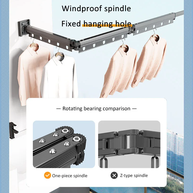 Aluminum Retractable Drying Rack - Modern & Foldable