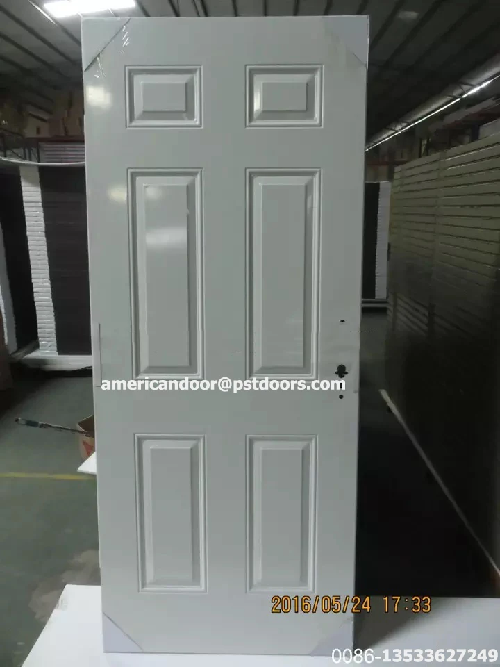 Steel Panel Door with Small Oval Glass - Modern & Durable