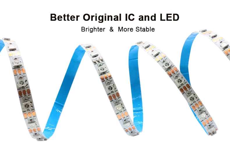 Dream Color Ws2812 Pixel Strip DC5V 30 60 144 Leds Pixel RGB Lighting ...