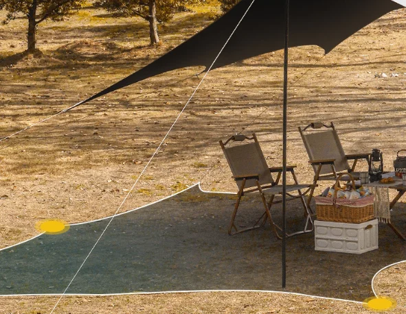 Outdoor Silver-coated Camping Picnic Rainproof Tent Canopy Vinyl ...