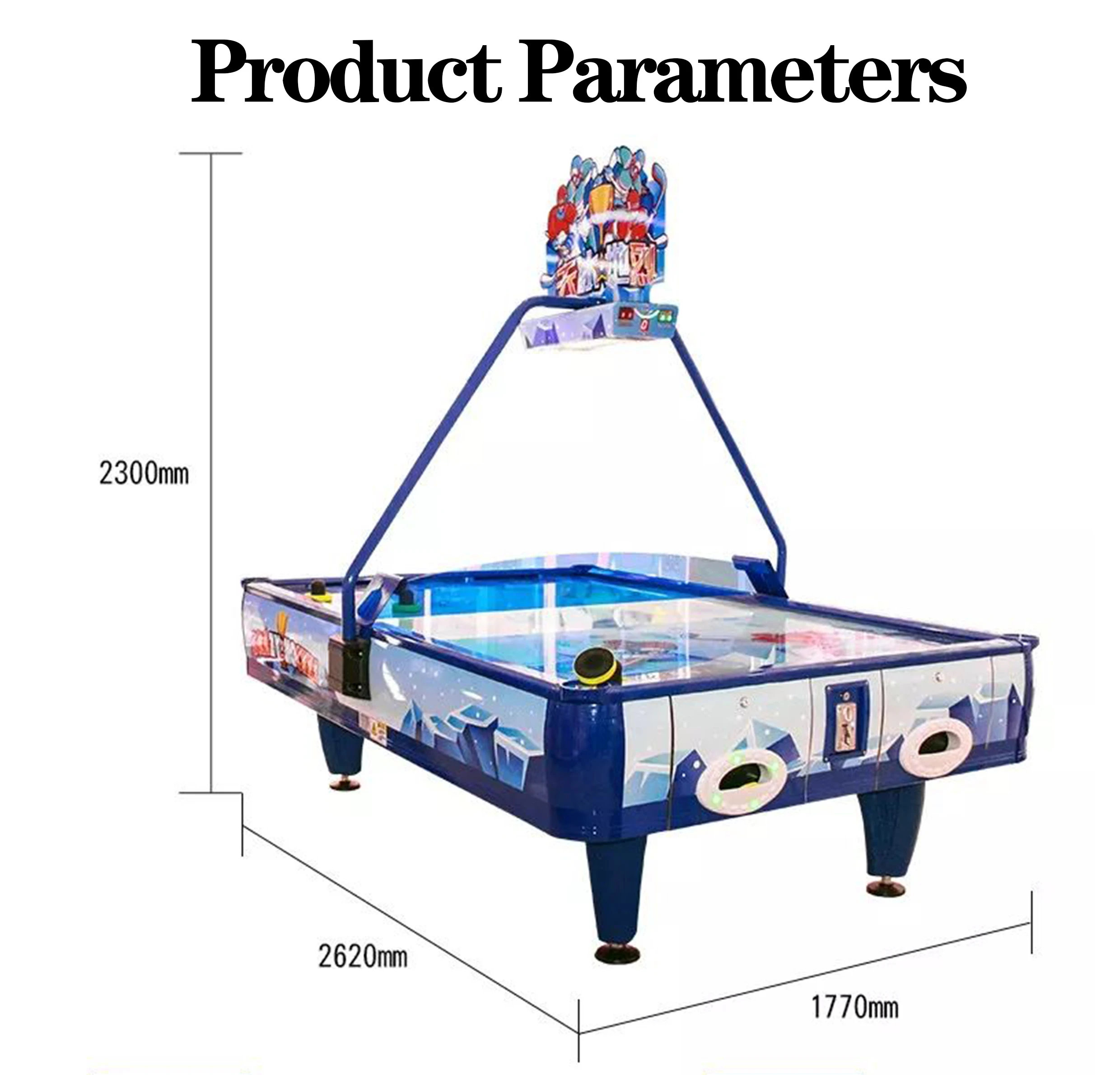 Air Hockey 4 Player Table Arcade Game Machine Coin Operated Indoor Kids ...