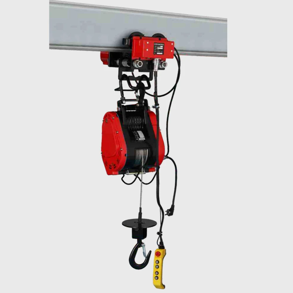 Light Weight Suspension Type Wire Rope Winch with a Monorail Trolley ...