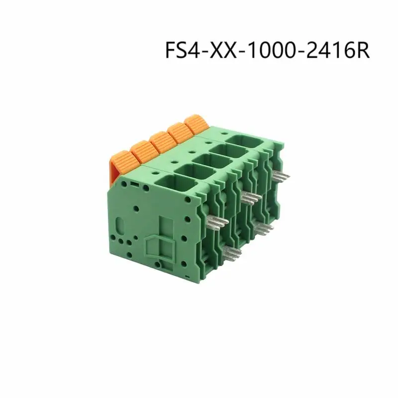 600V 66A Push Terminal Block DG2216R 16mm² Spacing 10 mm Pitch Green ...