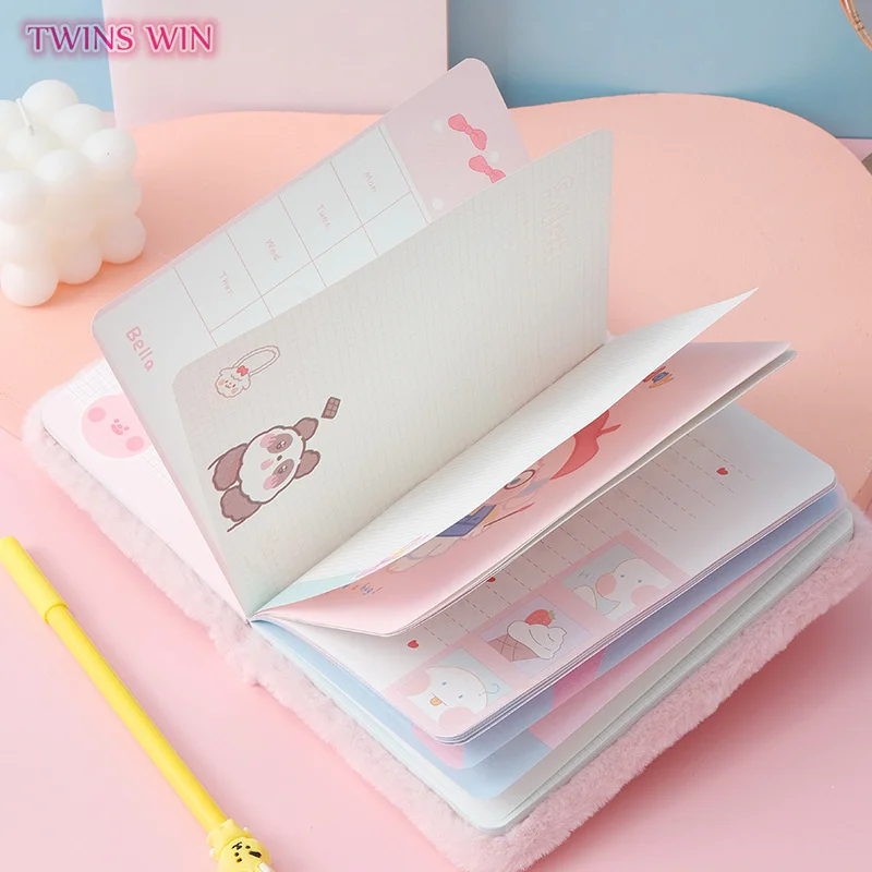 Cute Kids Plush Cover Diary Book - Perfect Gift for School