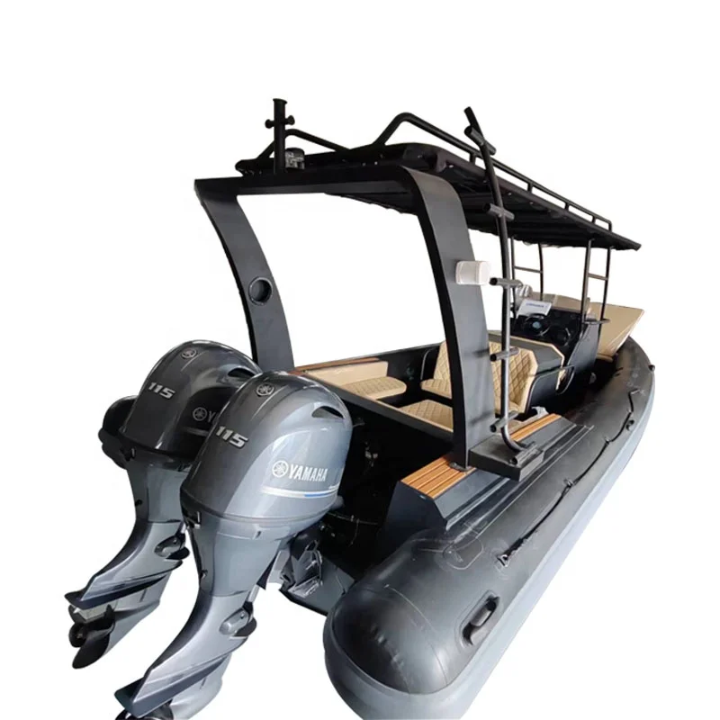 Luxury 25ft RIB760 Deep V Aluminum Hull Hypalon RIB Boat With Sunbed ...