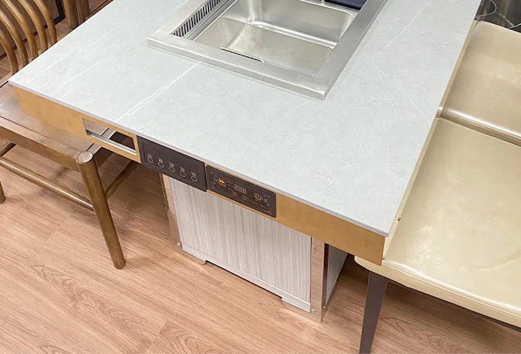 AOBL Korean Barbecue Grill Table - Modern Restaurant Furniture