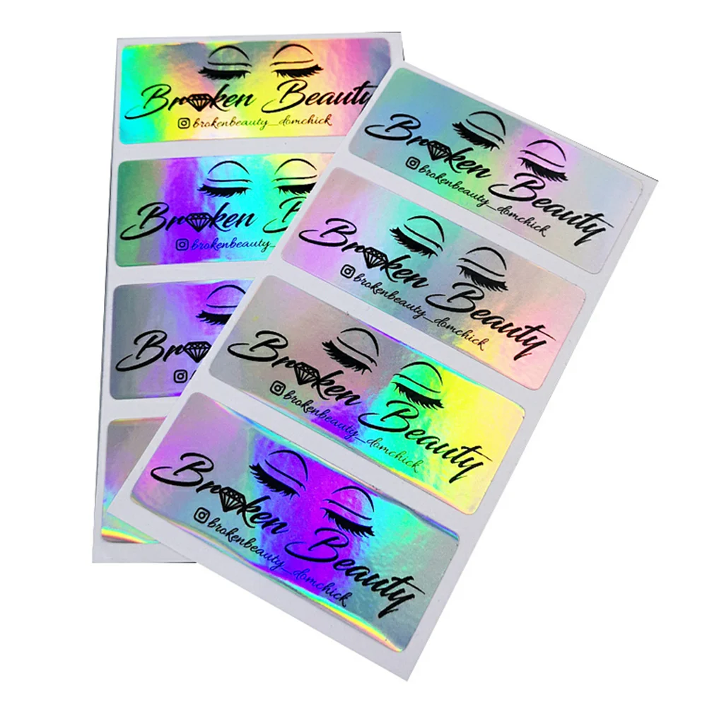 Custom Self-adhesive Holographic Label Sticker Logo Printed Cosmetic ...