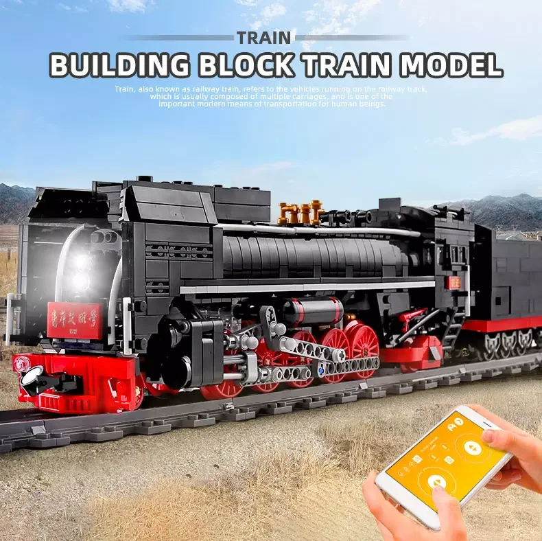 Mould King Steam Locomotive - DIY Electric Train Model