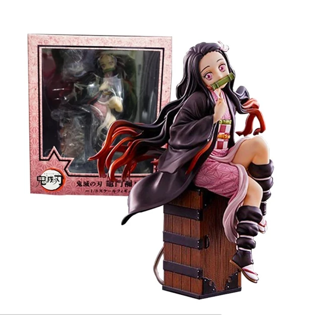 16cm Kamado Nezuko Pvc Hot Japanese Anime Demon Slayer Figure Sitting ...
