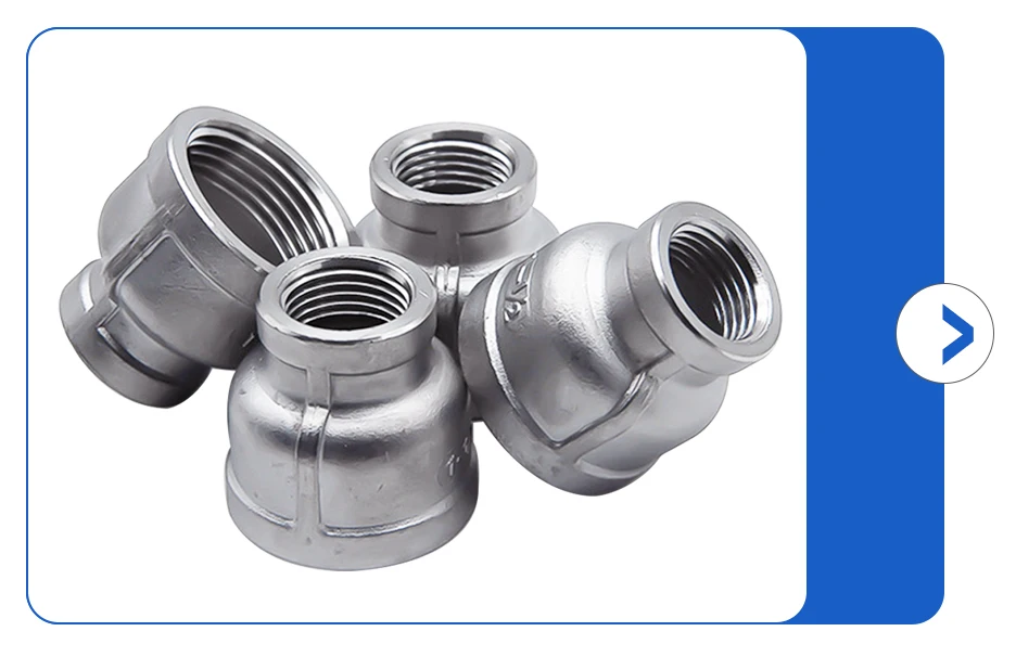 304 Stainless Steel Concentric Reducer Pipe Clamp Internal Thread ...