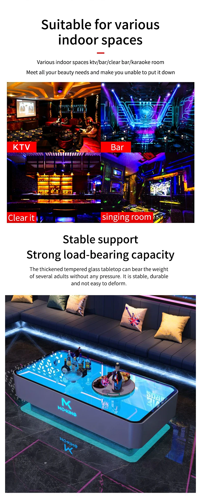 BAR Nightclub Celebration LED TABLE for BAR 16color Change Illuminated ...