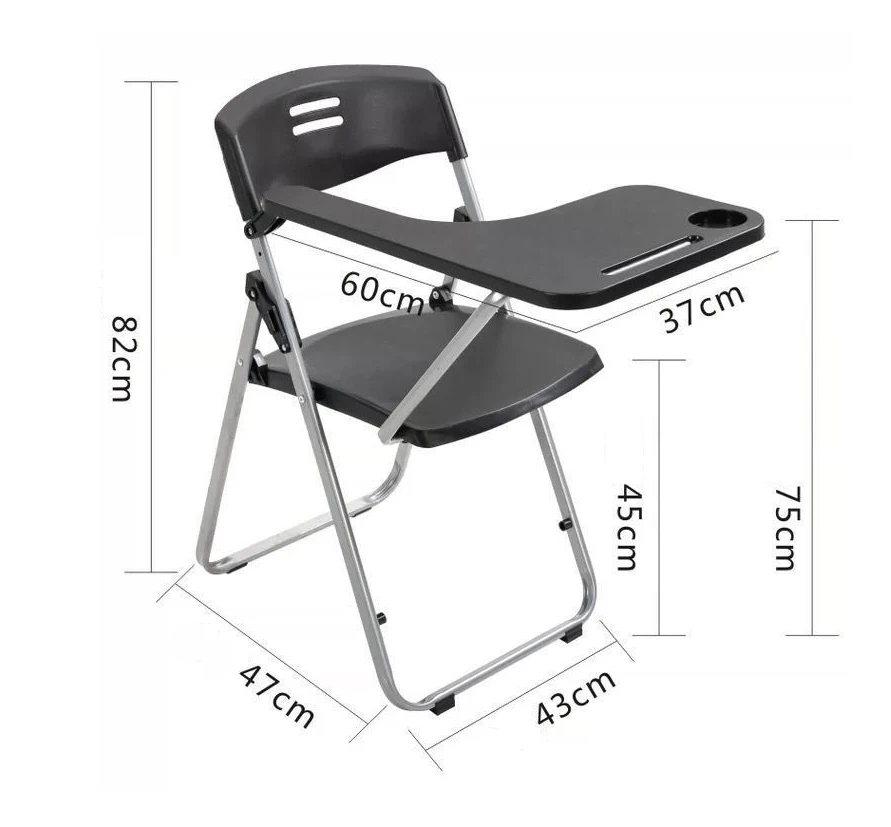 plastic office meeting room folding chair study school writing desk ...