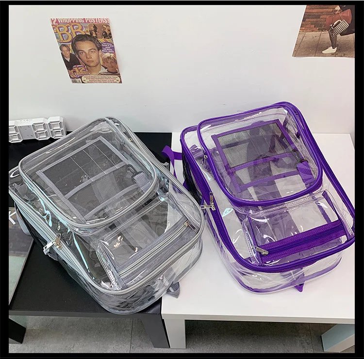 Sy96 Primary School Waterproof Clear Pvc Backpack Transparent School ...