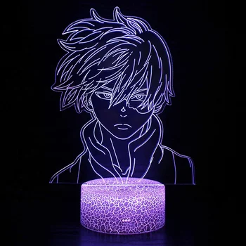 My Hero Academia Shoto Todoroki 3d Illusion Night Light Mha Merch Led ...