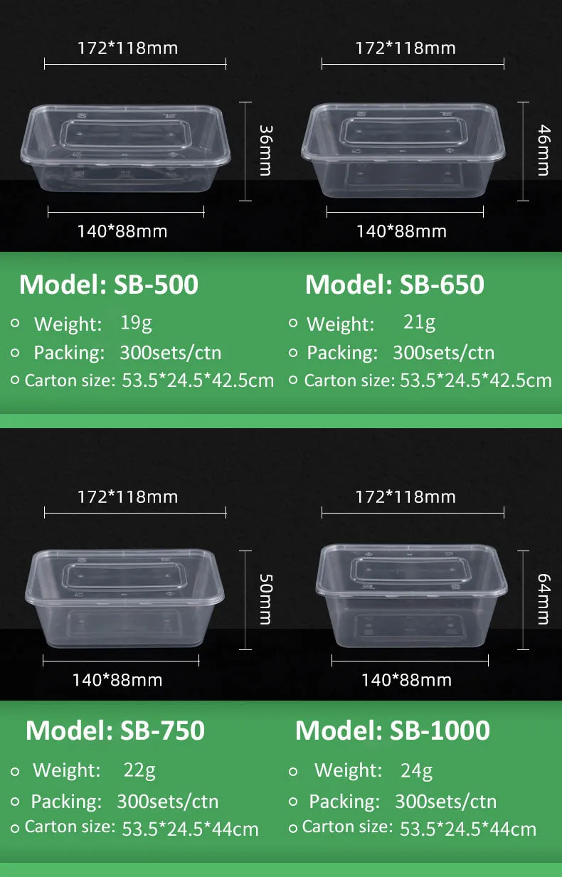 Pp Plastic Food Takeout Food Containers Disposable With Lids Factory ...