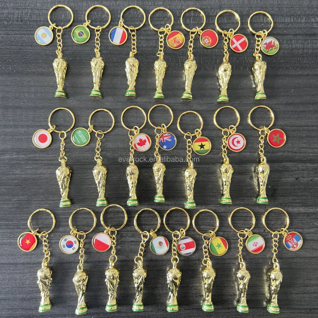 2D PVC Soccer Keychain - Football Team Key Ring, Customizable ODM