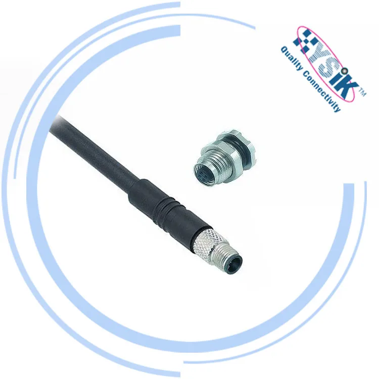 M Series Ip67 4 Pin Female Male Metal Non-shielded Waterproof Connector ...