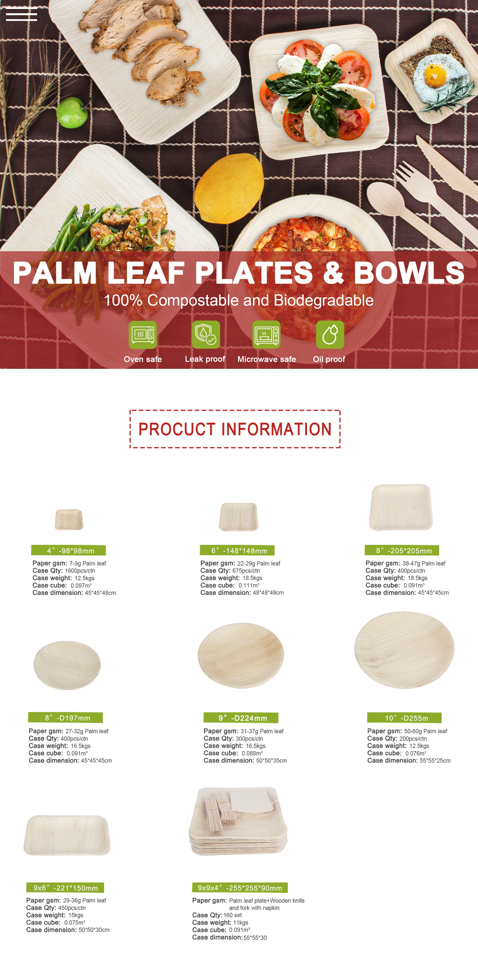 OOLIMA Eco Friendly Bamboo Plates - Sustainable & Stylish