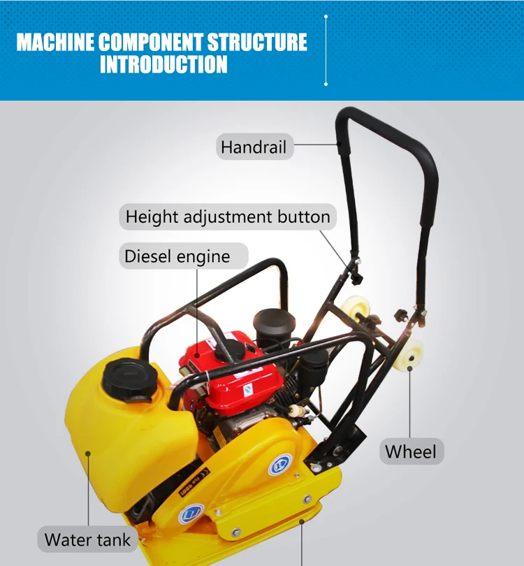 C90T Soil Compactor Machine - Reversible Vibrating Plate Compactor with ...