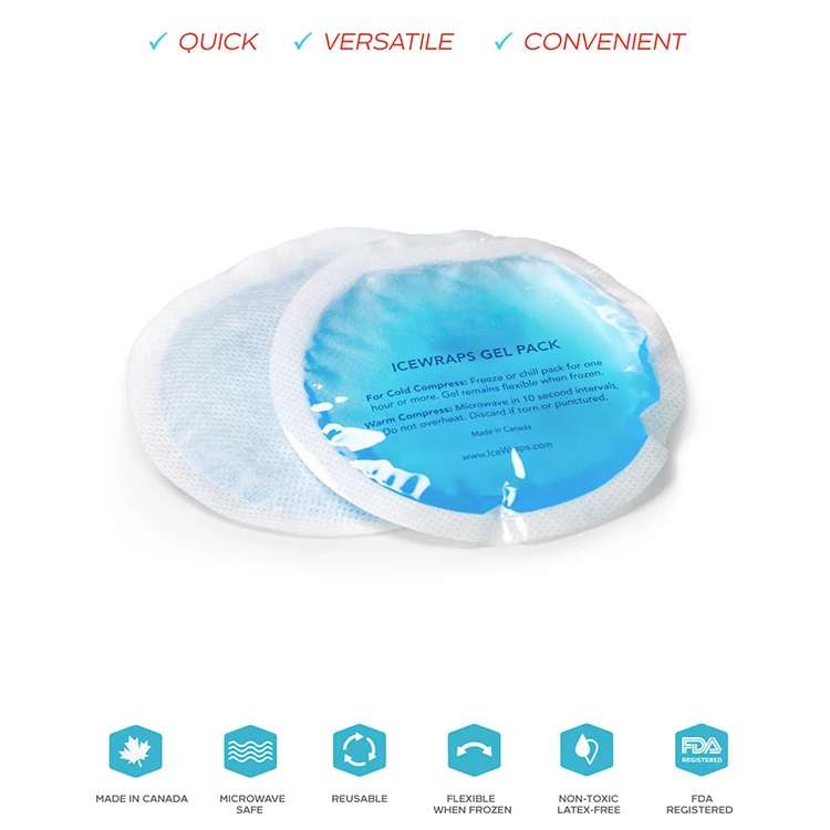 World-bio Small Round Home-use Gel Pack With Plush Wrap For Pain Relief ...