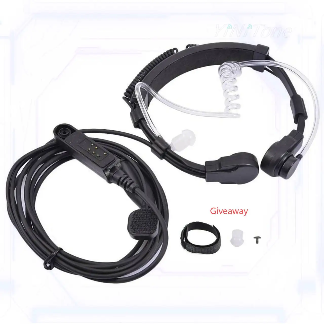 Neck Bone Conduction Earpiece for Baofeng UV-9R Plus BF-9700 UV-82WP ...