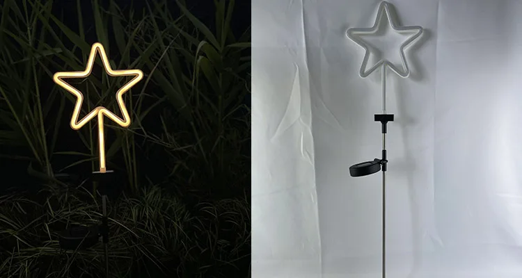 Creative Star Solar Neon Light Illumination Design Festival Party ...
