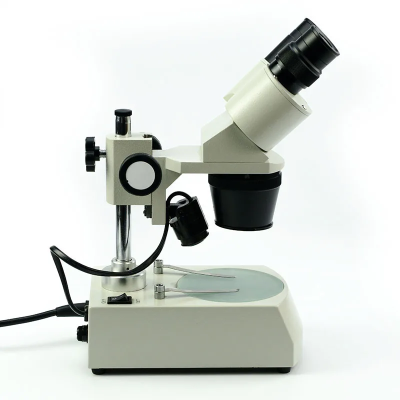 20x 40x Binocular Stereo Microscope W/ Top Bottom Led Lights For Pcb ...