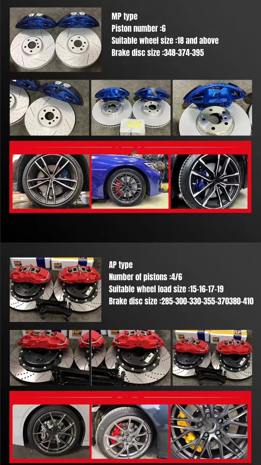 High Performance Aluminum For Brembo Ctsv6 6 Pot Big Brake Caliper Kit ...