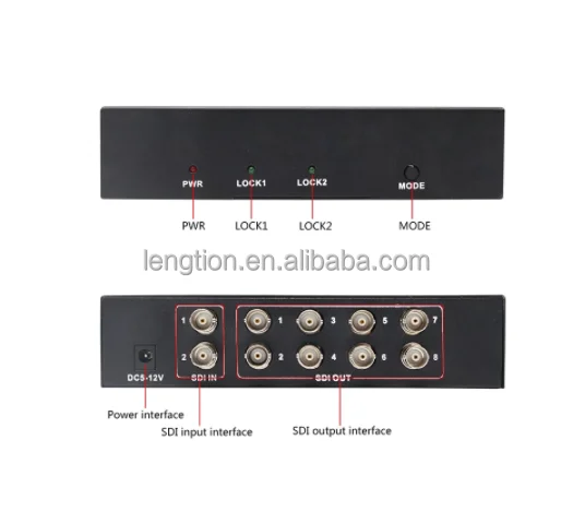 SDI Matrix 2x8 SDI Splitter Switch - Lengtion 3G/HD/SD-SDI Support
