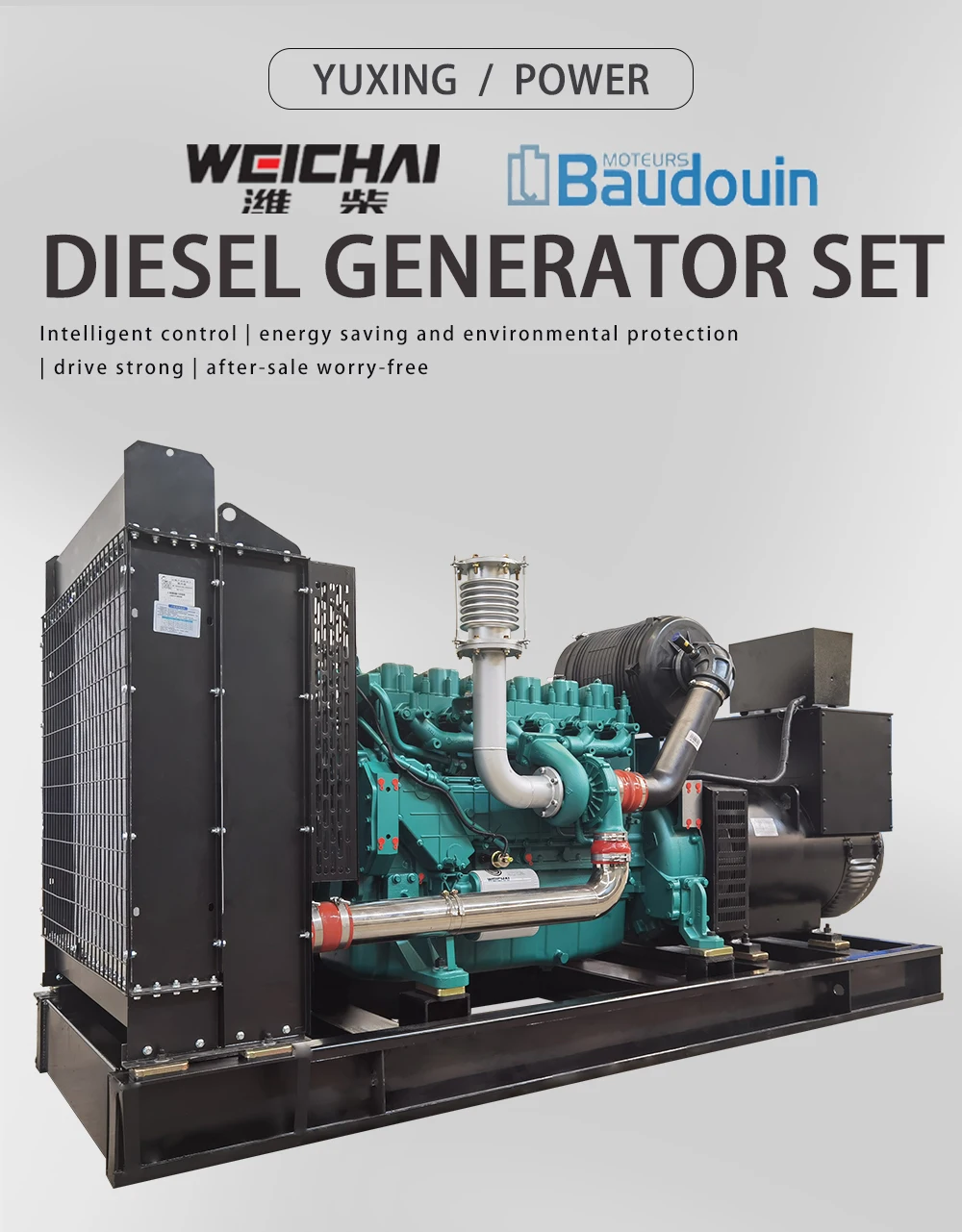 Power Generator 1200kw 1500kva Electric Generator Sets Baudouin ...