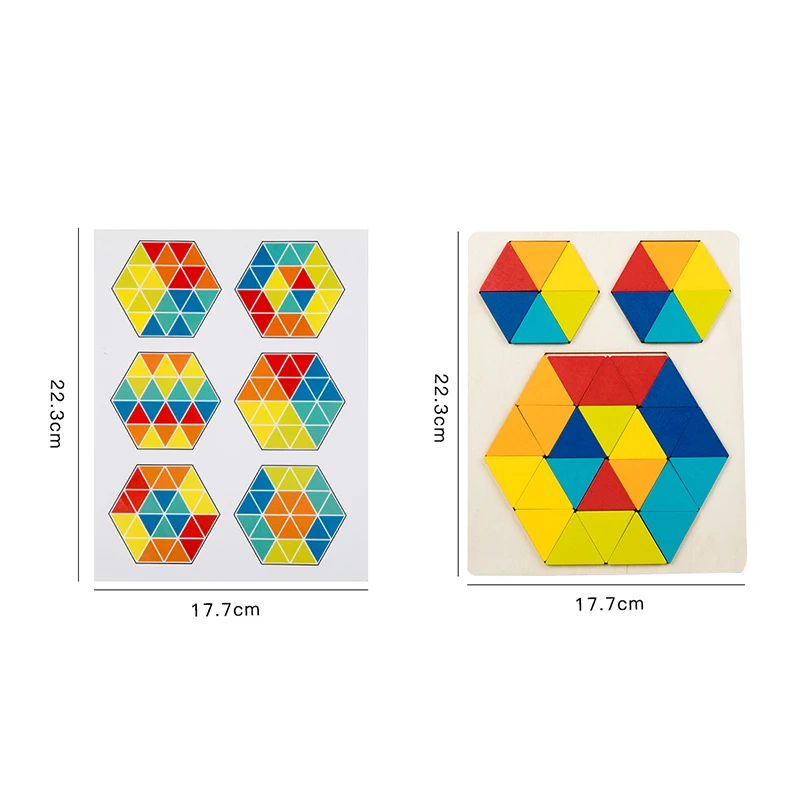 High Quality Children Diy Color Matching Jigsaw Puzzles Toy Wooden ...