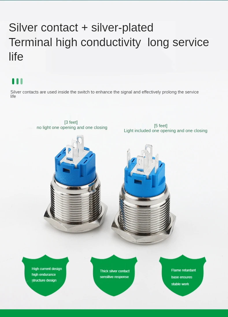 Plastic Mini 12mm Pbs-33b Waterproof 24 Volt Push Pull Button Switch ...