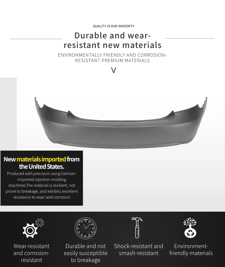 DAXIN Auto Parts Body Kit Car Bumper for Hyundai Accent 2010 86611 ...