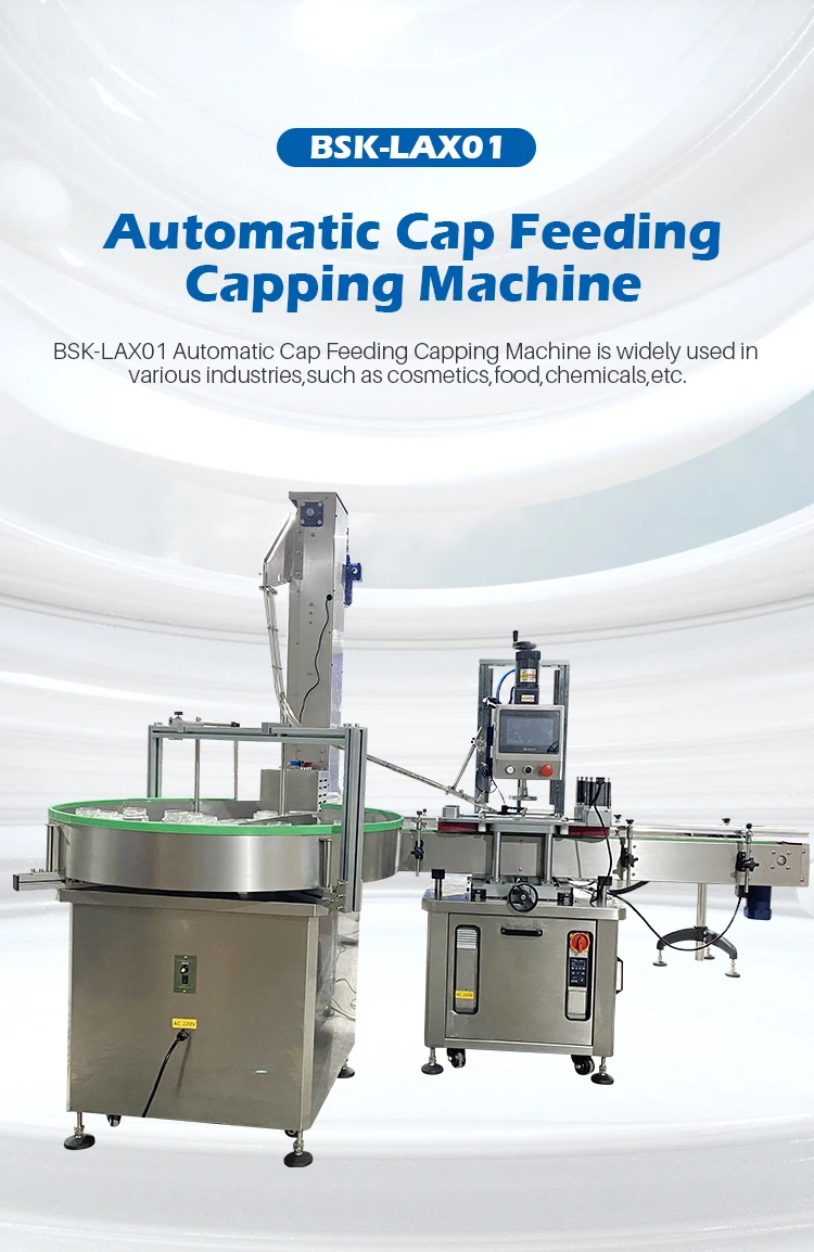 Bsk-lax01 Jar Metal Cap Capping Machine Automatic Glass Bottle Feeding ...