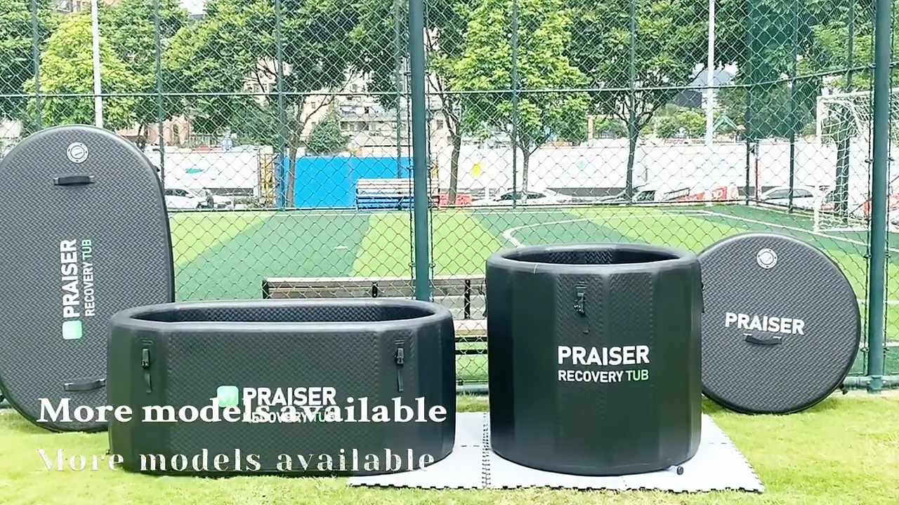 Inflatable Tub Blue Filter Blow Up Ice Bath 1 2 Person Cold Plunge With ...