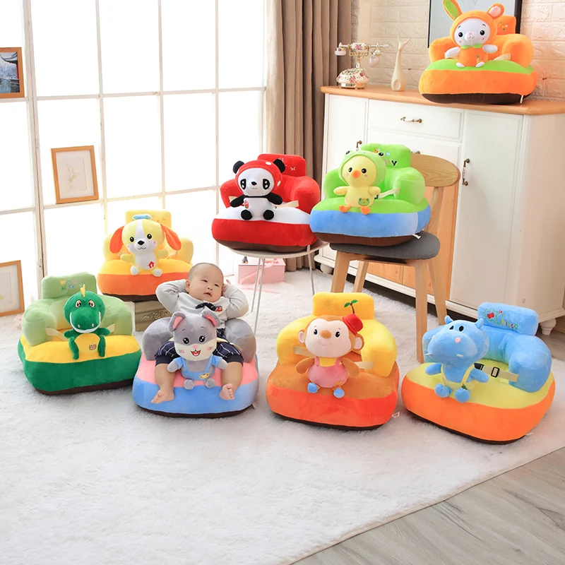 Cute Cartoon Lazy Sofa Plush Foldable Kids Sofa Backrest Armchair For ...