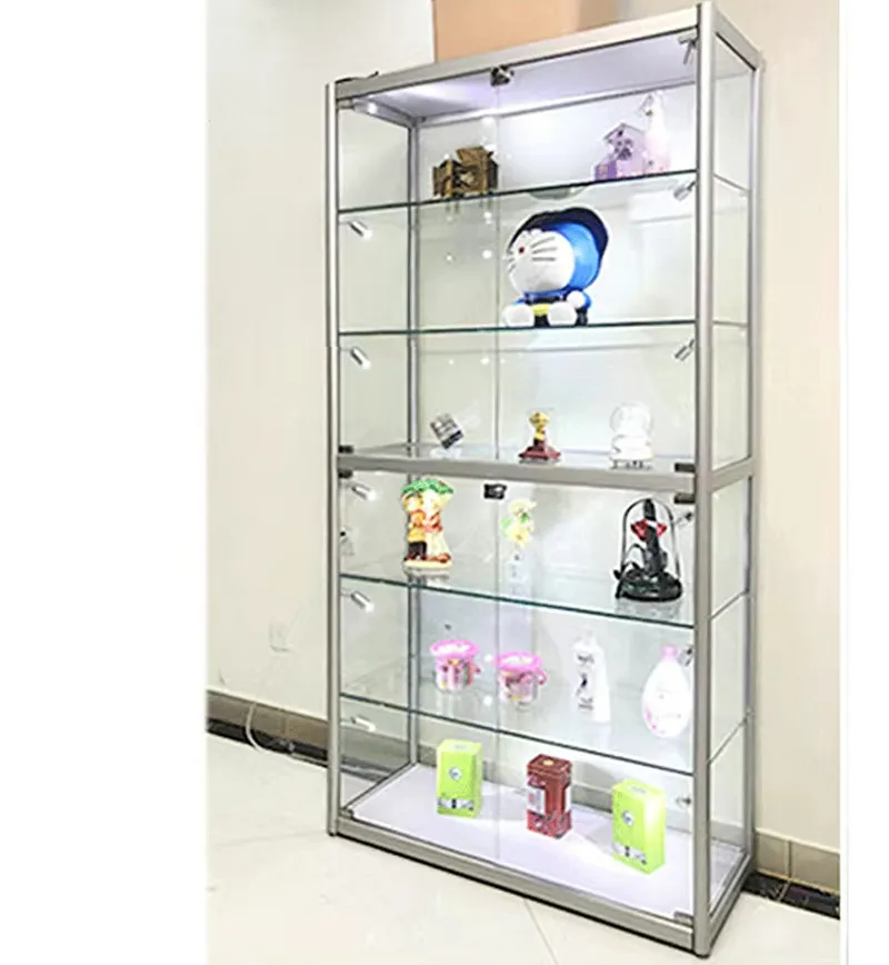 Flat Pack Cheap Tempered Glass Showcase Collection Display Case Toy ...