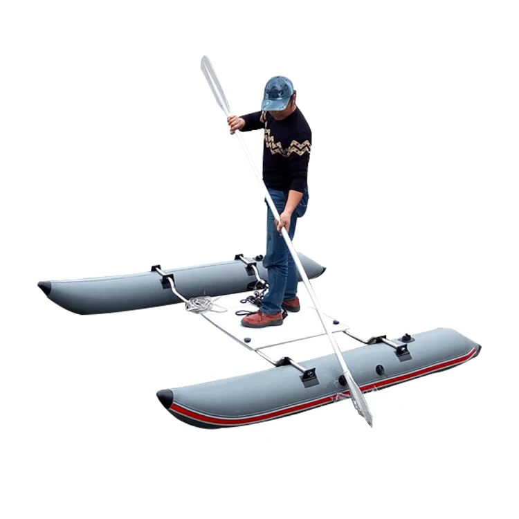Stainless Steel Bow Inflatable Catamaran for Lure Fishing