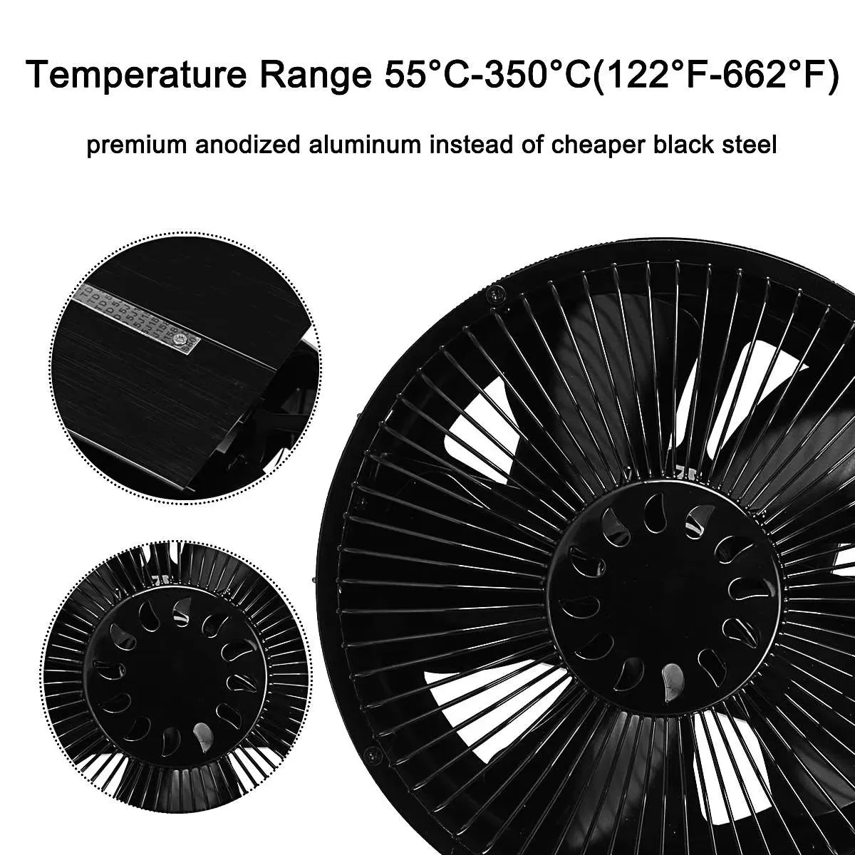 Modern Aluminum Alloy Non Powered Fan Fireplace Accessories, Wood ...