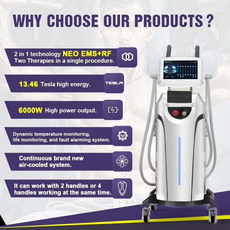 6000w 200hz Emsslim Burn Fat Ems Muscle Build Sprt Emslim Hiemt Neo Rf ...