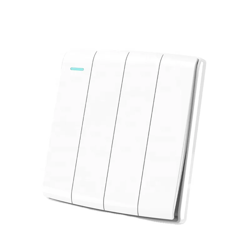 Sirode S2 Series British Standard Modern White Color 4 Gang 1 Way ...