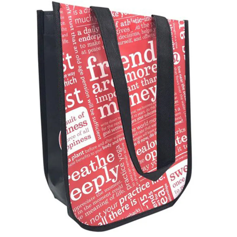 Custom Eco-Friendly Recyclable Tote Shopping Bag Laminated Non-Woven PP ...