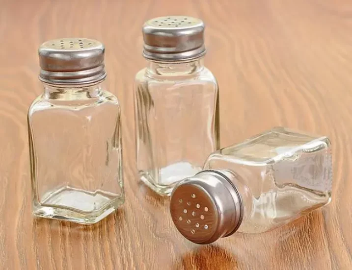 100ml Clear Square Glass Spice Jar Salt And Pepper Grinder Jar With ...