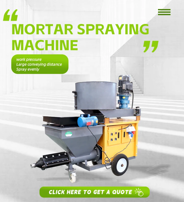 Plaster Texture Sprayer Conveying Flow 4m3/h Electric 220v Wall Plaster ...