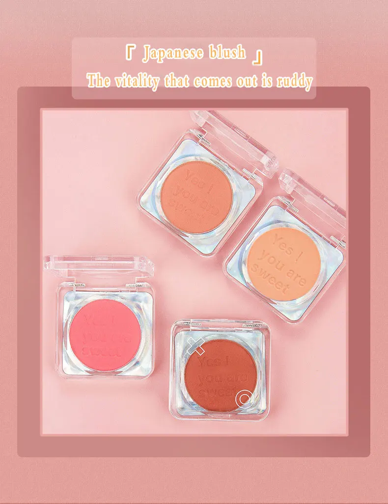 Wholesale Long-lasting Glitter Matte Natural Monochrome Powder Blusher ...