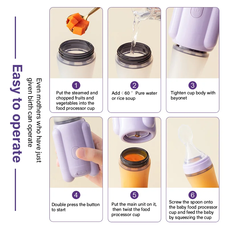 Electric Baby Food Maker Automatic Baby Food Processor Portable Food ...