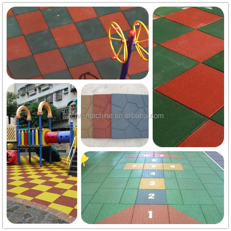 Waste Tire Rubber Floor Tile Production Line Equipment For Processing ...