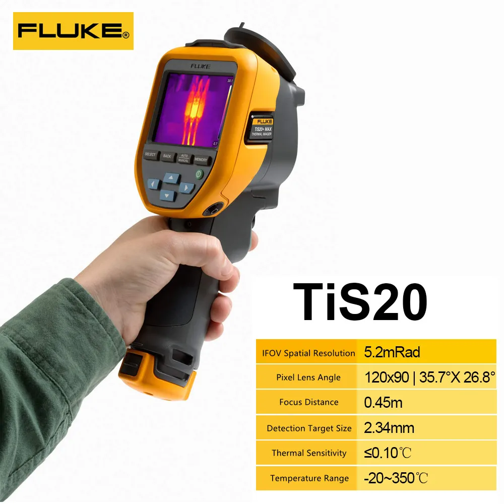 Fluke Tis20+ Handheld Thermal Imager High Resolution Infrared Image Usb ...